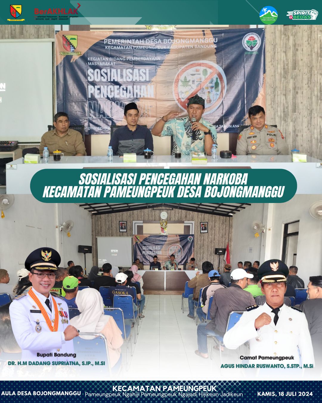 Sosialisasi Pencegahan Narkoba di Desa Bojongmanggu | Kecamatan